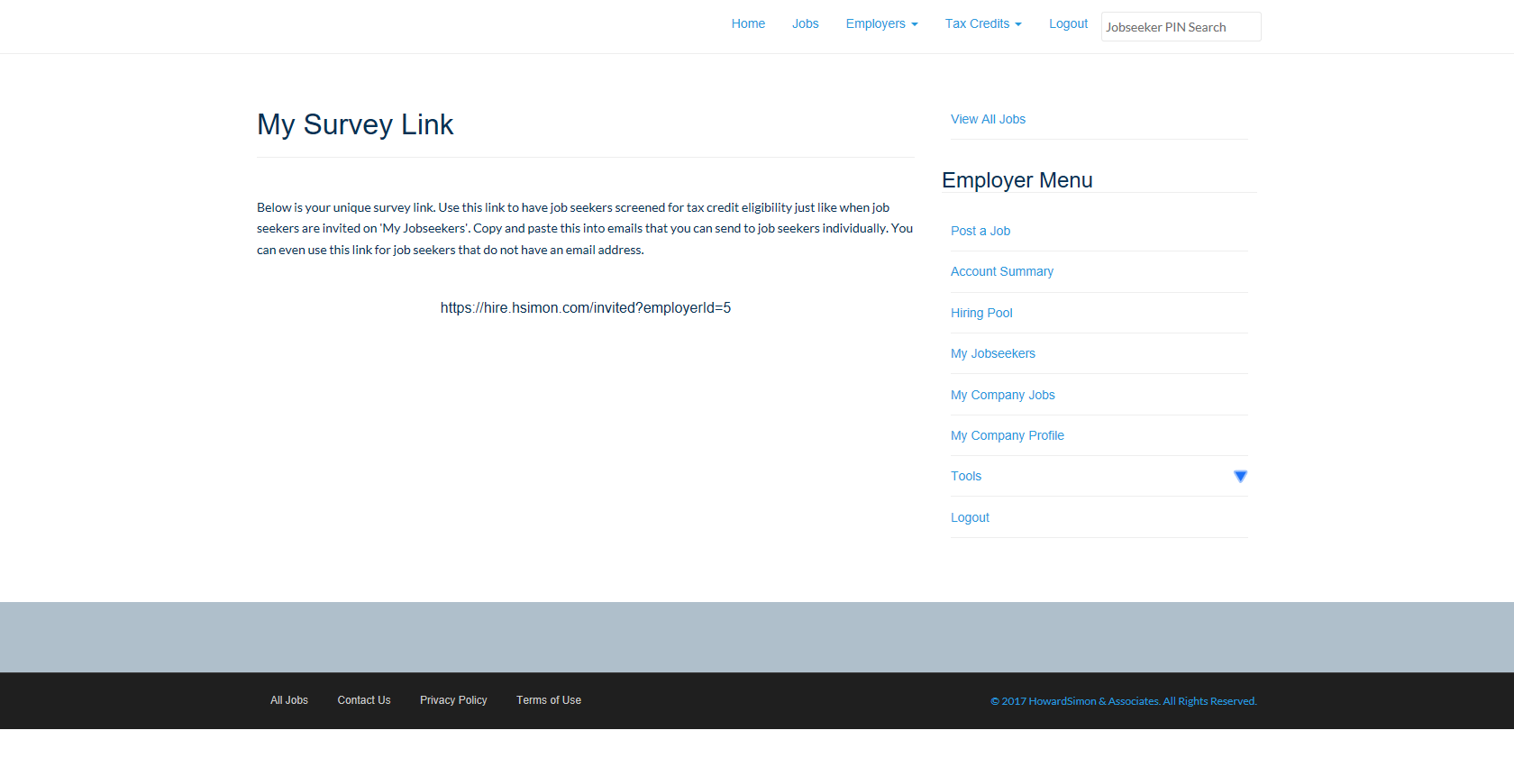 My Survey and Jobs Link – Help Center