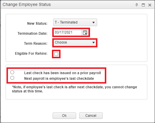 Terminating an Employee – Help Center
